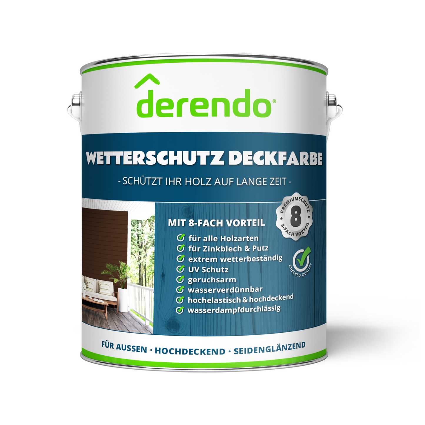 Derendo Wetterschutz Holzfarbe Nussbraun RAL 8011